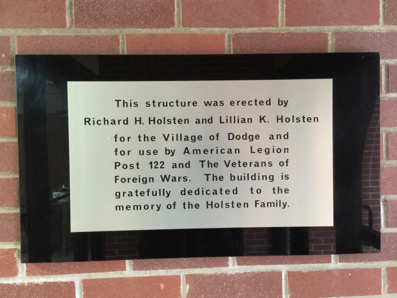 Tony Stecher - Plaque in entry. | The American Legion Centennial ...